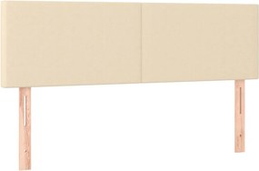 Box spring postel s matrací a LED krémová 140x200 cm textil 3133002