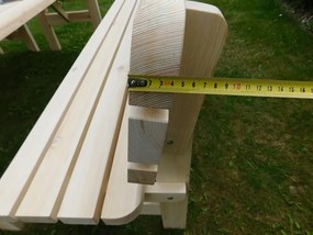 Krajča Zahradní dřevěná sestava Gabriela (3 díly) 150 cm Povrchová úprava: Dub světlý, Materiál: Borovice