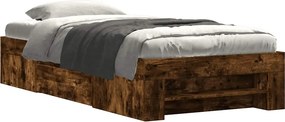 Rám postele bez matrace kouřový dub 90x190 cm kompozitní dřevo 3295524