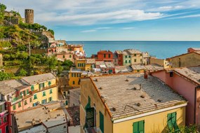 Umělecká fotografie Idyllic landscape of Cinque Terre, Italy, LeeYiuTung, (40 x 26.7 cm)