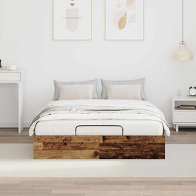 Ottoman postel Staré dřevo 203 x 120 x 25 cm Dřevěný materiál 3409243