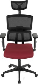 Ergonomická kancelářská židle MERANO - červená síťovina