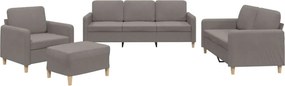 4dílná sedací souprava s poduškami taupe textil 3202069