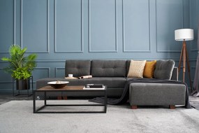 Atelier del Sofa Rohová sedací souprava Manama Corner Sofa Bed Right - Anthracite, Antracitová