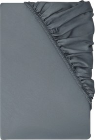 Livarno® Saténové napínací prostěradlo, 180-200 x 200 cm (tmavě šedá)