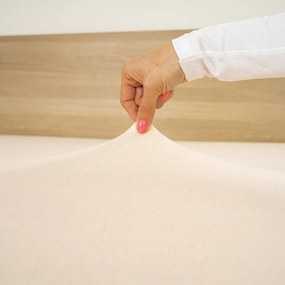 4Home froté prostěradlo béžová, 100 x 200 cm