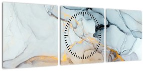 Obraz - Mramor (s hodinami) (90x30 cm)