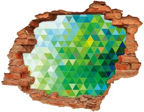 Wallmuralia Samolepící díra na stěnu Abstrakce trojúhelníky 90x70 cm