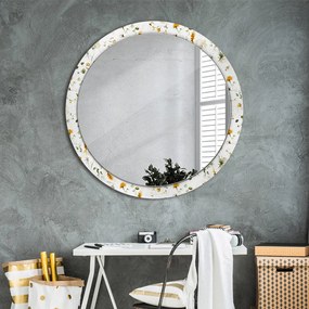 Kulaté dekorativní zrcadlo na zeď Polní květiny fi 100 cm