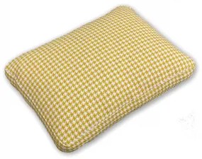 Polštář 50x35 Houndstooth, hořčicová, z expozice Kartell