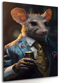 Obraz zvířecí gangster potkan Varianta: 40x60