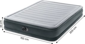 Nafukovací matrace s automatickou pumpou DELUXE III šedá