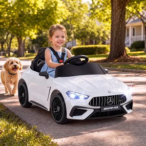 Costway Dětské elektrické autíčko 12 V Mercedes-AMG dětské auto s LED světly