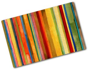 Wallmuralia Kuchyňská deska skleněná Barevné pásky 80x52 cm