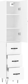 Skříň highboard bílá 34,5 x 34 x 180 cm kompozitní dřevo 3198881