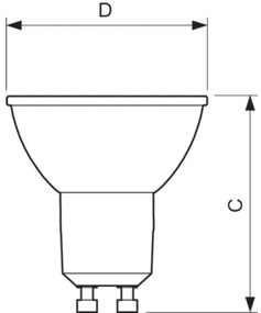 LED žárovka GU10 Philips MV 4,6W (50W) teplá bílá (2700K), reflektor 36°