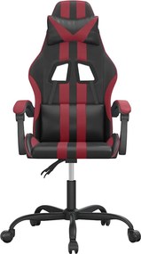 Herní židle černá a vínová umělá kůže 3143825