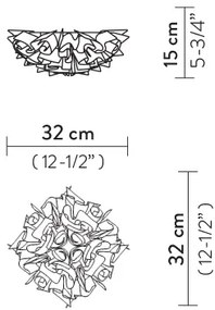 Slamp Stropní/nástěnné svítidlo VELI MINI - FOLIAGE