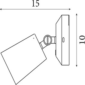 Searchlight 23340GO - LED Stm nab nástěnné svítidlo CONE LED/1,5W/5V zlatá