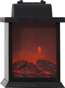 Černý LED krb na baterky Fireplace – Star Trading