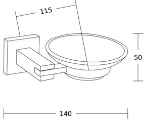 Mexen příslušenství, VANY držák na mýdlo, zlatá, 7020939-50
