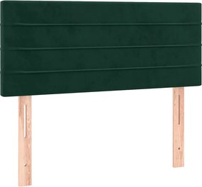 Box spring postel s matrací tmavě zelená 80 x 200 cm samet 3130988