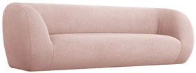 OnaDnes -20% Pudrově růžová bouclé třímístná pohovka Cosmopolitan Design Essen 230 cm
