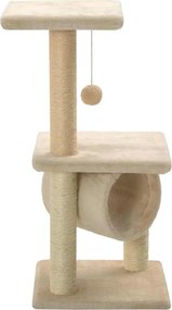 Škrabadlo pro kočky sisalové sloupky 65 cm béžové 170548