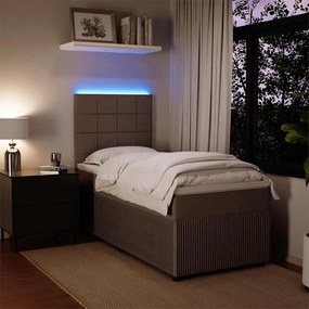 Box spring postel s matrací světle šedá 90x200 cm samet 3294538