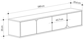 KALUNE DESIGN TV stolek SPARK světle hnědý 855DTE3162