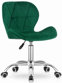 Kancelářská židle AVOLA sametová zelená