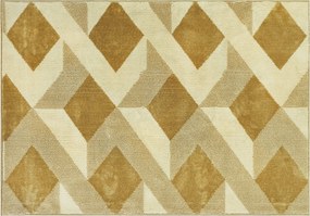 HOMCOM Koberec do obývacího pokoje 230 x 160 cm s nízkým vlasem, pratelný, hypoalergenní, pro obývací pokoj, ložnici, kancelář, žlutý | Aosom