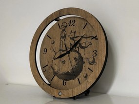 Li-Go "Malý princ" světelné hodiny s powerbankou a pohybovým čidlem/dub velikost svítidla/hodin: 50 cm