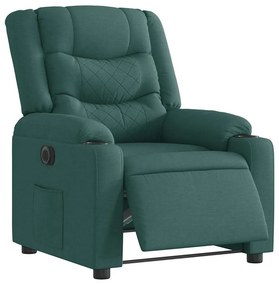 Elektrické polohovací křeslo tmavě zelené textil 3310250