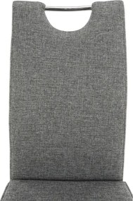 Židle, látka šedá / ekokůže bílá / chrom, Izma