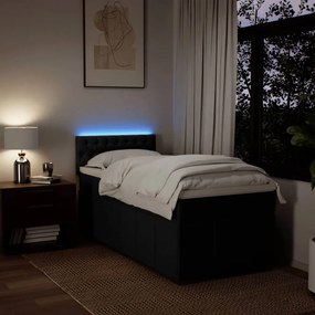 Box spring postel s matrací černá 100 x 200 cm textil 3289288