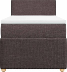 Box spring postel s matrací tmavě hnědá 90x200 cm textil 3287335