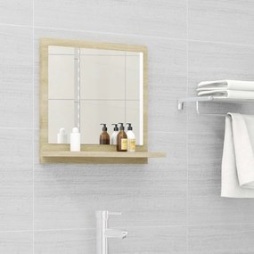 vidaXL Koupelnové zrcadlo 40 x 10,5 x 37 cm dřevotříska [804561] Barva: dub sonoma