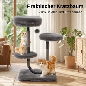 Škrabadlo pro kočky fudajo – 99 cm, šedá (66007)