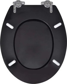 vidaXL WC sedátko s funkcí pomalého sklápění MDF prostý design černé [140799]