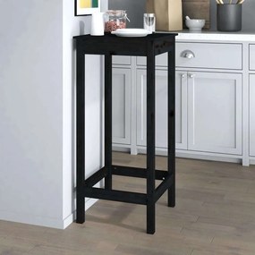 vidaXL Barový stolek 50 x 50 x 110 cm masivní borové dřevo [822149] Barva: Černá
