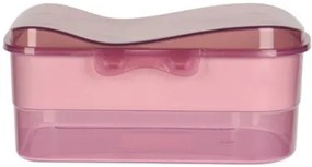 Excellent Houseware Plastový sváčinový box, 21 x 16 cm Barva: Růžová