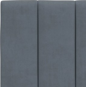 Postel s matrací Hanko tmavě šedá 140 x 200 cm samet 3208599
