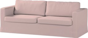 Potah na pohovku IKEA Karlstad 3-místná, nerozkládací, dlouhý barva růžová látka pletený vzor