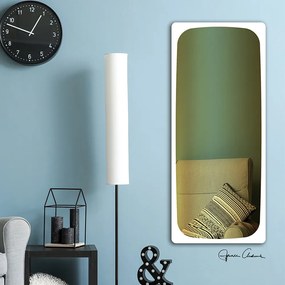 Zrcadlo Ferolini White - gold glass Rozměr: 55 x 100 cm