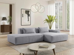 XXXLutz ROHOVÁ SEDAČKA, plast, textil, kompozitní dřevo, světle šedá MID.YOU - Sedací soupravy - 000694009602