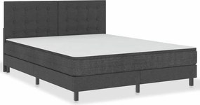 Postel boxspring tmavě šedá textil 180 x 200 cm 3054714