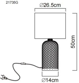 Globo 21735G - Stolní lampa SOFIA 1xE27/60W/230V šedá