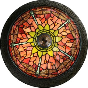Stropní světlo Tiffany Cecile - Ø 38*19 cm E14/max 2*40W
