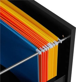 Kancelářský kontejner – černá, 40 cm (délka) × 40 cm (šířka) × 66,5 cm (výška) (256494115721)